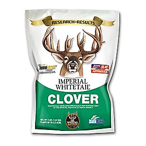 Whitetail Institute Imperial Clover Food Plot Seed (Spring and Fall Planting), 4-Pound (1/2 Acre)