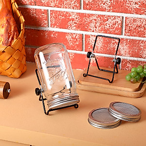 6 Pack Sprouting Lids with Stainless Steel Sprouting Jar Stands, Blackout Sleeves, Sprouting Kit for Wide Mouth Mason Jar, Organic Sprouts