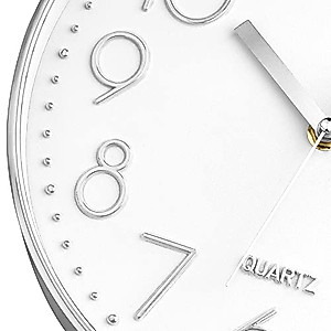 Lumuasky Silent Wall Clock Battery Operated Analog Small Cute Non-Ticking Decorative Clock for Bedroom Kitchen Living Room School Office Classroom Decor (10 inch)