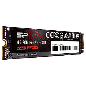 Silicon Power 4TB UD90 NVMe 4.0 Gen4 PCIe M.2 SSD R/W up to 5,000/4,500 MB/s (SP04KGBP44UD9005)