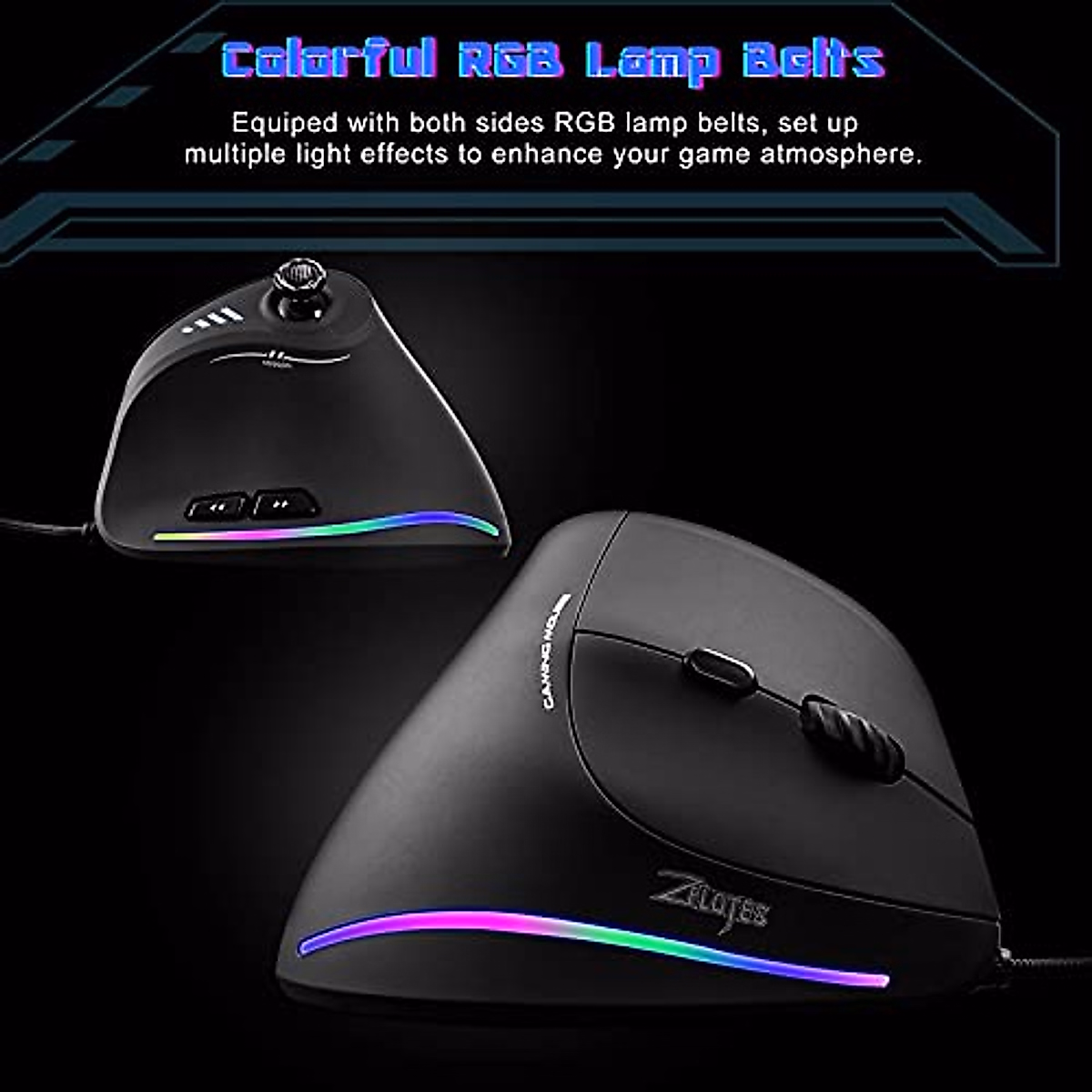 Gaming Mouse with 5 D Rocker, TRELC Ergonomic Mouse with 10000 DPI/11 ...