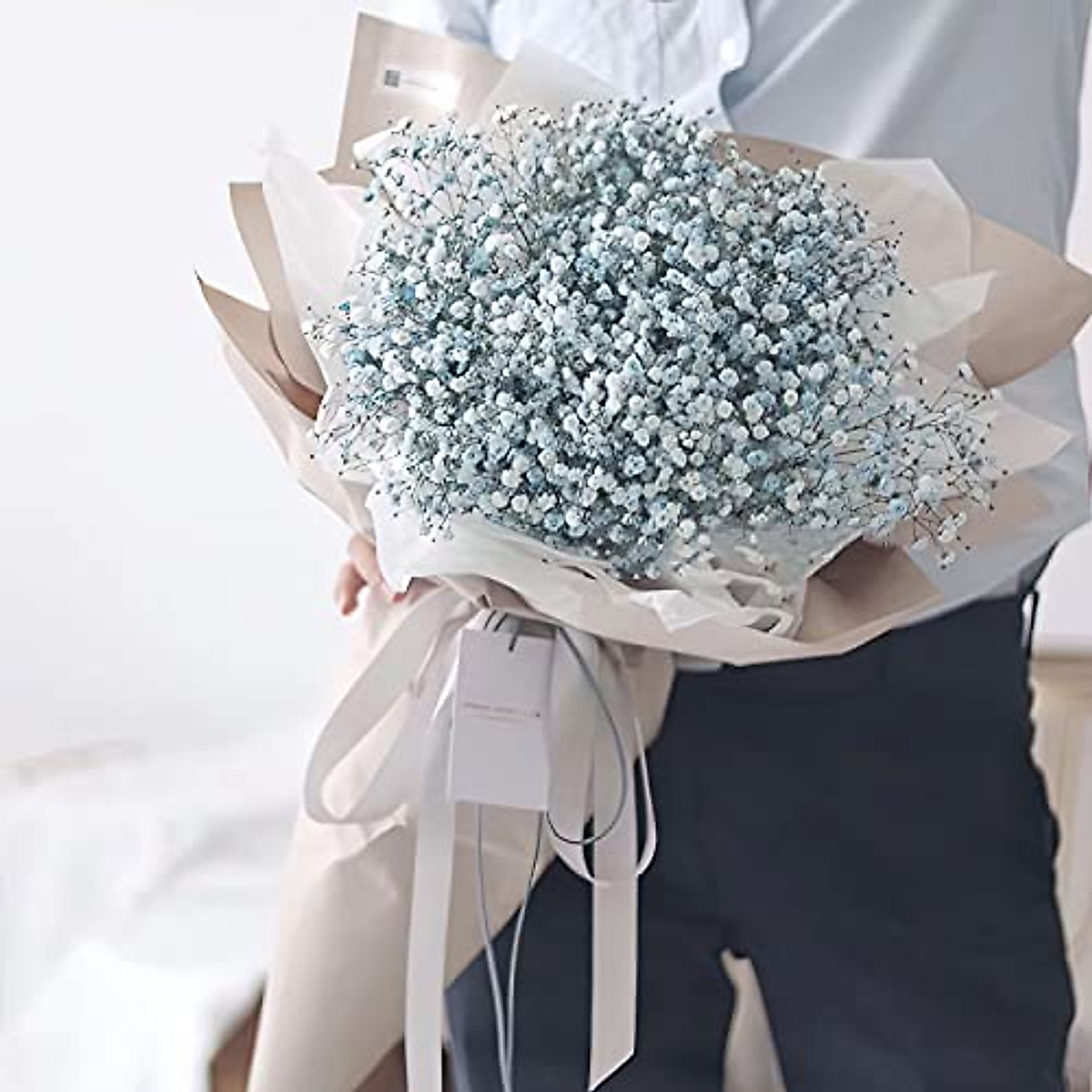 KIMHOME Korean Retro Packaging Waterproof Flower Wrapping Paper Gift Wrapping Flower Shop Bouquet Supplies Roll 23.6 Inch x 32.8 ft (Nude)