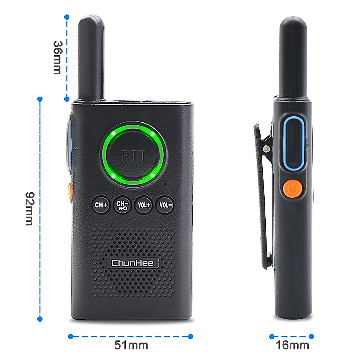 ChunHee Intercoms Wireless for Home-Home Intercom for Elderly-Business Intercom System Room to Room Communication 1.5 Miles Long Range 16 Channel Intercom System for Office/Camping/Hiking/Vacation