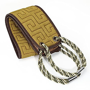 Exfoliating Back Scrubber for Shower, Double-Sided Back Scrub Washcloth with Handles, 38 Inches Body Exfoliator Bath Tool to Clean Your Body Deeply for Men & Women Skin Care (Yellow)