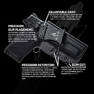 CYA Supply Co. Base IWB Concealed Carry Holster Veteran Owned Made in USA - Fits Smith & Wesson M&P 380 Shield EZ