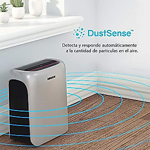 Oreck Air Response Air Purifier, HEPA and Carbon Filtration For Home, Quiet, Large, Silver, WK16002