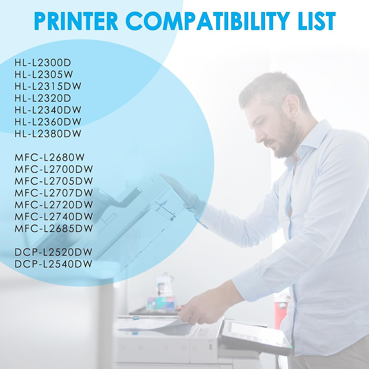 LeciRoba TN660 High Yield Black Toner Cartridge Replacement for Brother TN660 TN630 to use with HL-L2300D HL-L2380DW HL-L2320D DCP-L2540DW HL-L2340DW HL-L2360DW MFC-L2720DW Printer (2-Packs)