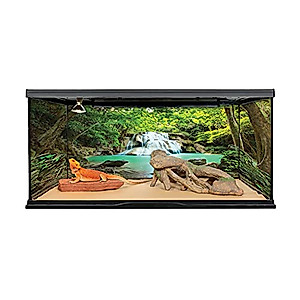 Reptile Habitat Background; Rain Forest with Waterfall, for Zoo Med 40 gal. 36Lx18Wx18H Terrarium, 3-Sided Wraparound