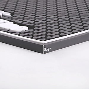 Hacaroa 2 Pack PVC Bar Mat 18" x 12", Non-Slip Coffee Mat Accessories Bar Service Spill Mat, Rectangular Dish Drying Mat for Kitchen Counter, Coffee Station, Restaurant, Gray