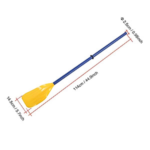 Rowing Oars, 45in ABS Plastic Detachable Oar Two Person Boat Paddle for Rubber Canoes Lifeboats Leisure Using Water Sports Accessory (2 Pieces)
