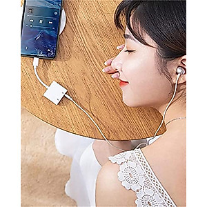 2 Pack Headphone Adapter for iPhone 2 in 1 Lightning to 3.5mm Earphone [Apple MFi Certified] Audio & Charger Splitter Adapter, Splitter Compatible with iPhone 13/13 Pro/12/11/XR/X/8/Support All iOS