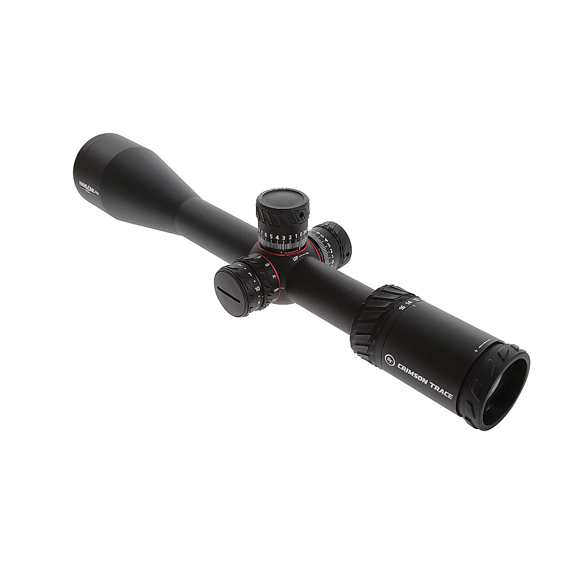 Crimson Trace Hardline Pro 4-16x50mm Riflescope with FFP, Illuminated MR1-MOA Reticle, Zero Stop, Lightweight Solid Construction, Scope Caps and Lens Cloth for Hunting, Shooting and Outdoor