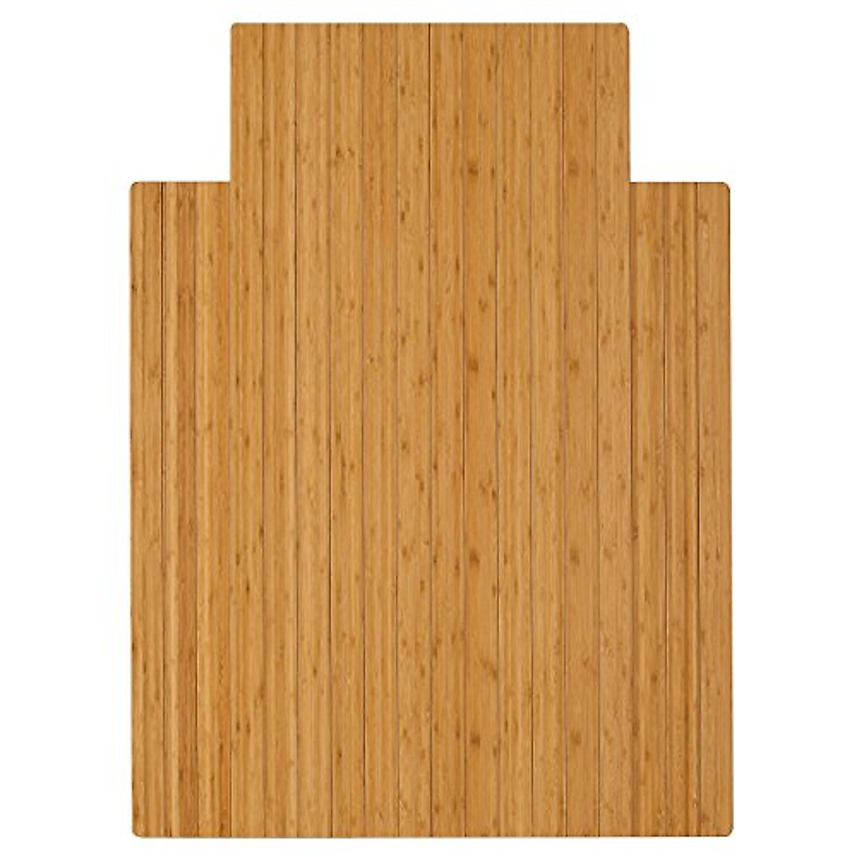 Anji Mountain Standard Office Desk Carpet Chair Mat Eco-Friendly Hand-Crafted Rectangular Moso Bamboo Chair Mat With Lip -for Low Pile Carpet and Hand Surfaces, Natural, 5mm Thick