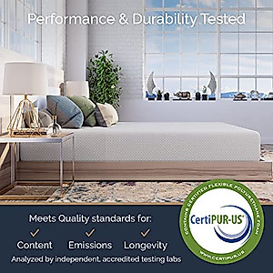 Loosh Twin Size Mattress, 8" Cool Gel Memory Foam Mattress Moisture Wicking Fabric, Cool Sleep & High-Density Orthopedic Support & Comfort - CertiPUR-US Certified, Bed in Box