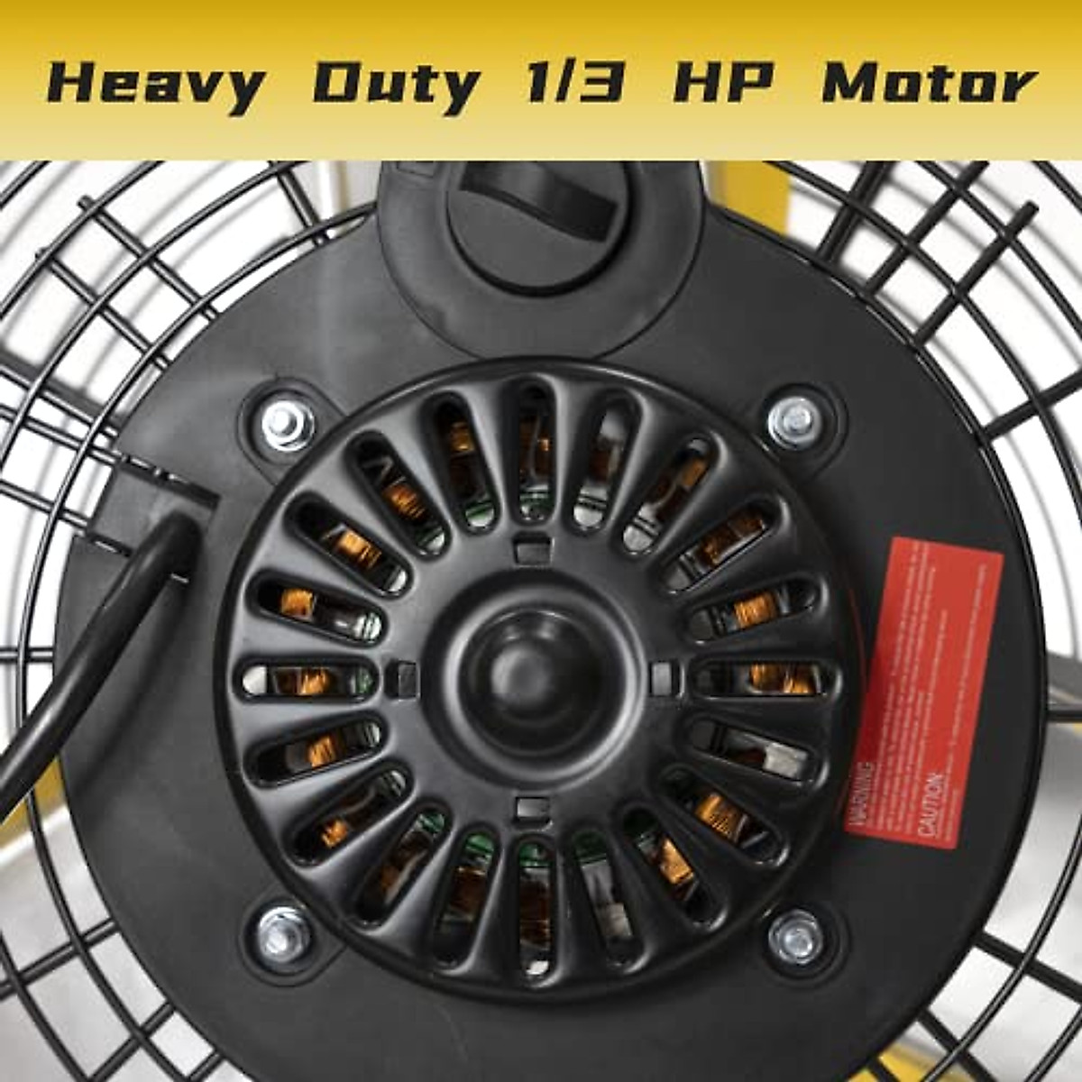 HiCFM 8200 CFM 24 inch Portable High Velocity Drum Fan With Powerful 1/3 HP Motor, Turbo Blade, 3 Speed Low Noise Design and 9ft Power Cord for Air Circulation, Convenience - UL Listed