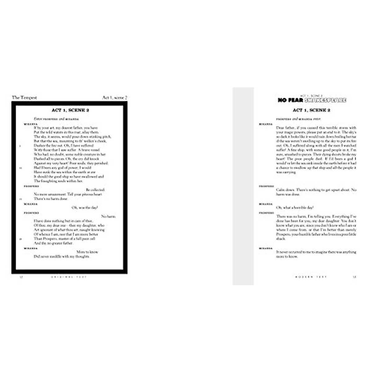 The Tempest: No Fear Shakespeare Side-by-Side Plain English (Volume 5)