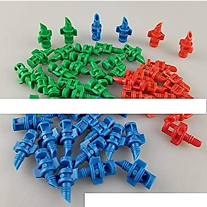 Amazing-US 90 PCS Micro Sprayer Fan Jet Hydroponic Aeroponic Misters Cloners -30 PCS 90 Sprayer,30 PCS 180 Sprayer,30 PCS 360 Sprayer(90) Red