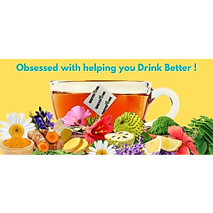 Pure Organic Turmeric Tea Bags with Ginger - Ginger Tea Bags with Turmeric Curcumin By Moksha Tea - 20 Turmeric Ginger Tea Bags