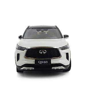 Paudi Model 1/18 Scale Diecast Cars 2022 Infiniti QX60 Model Car For Adults Collection White