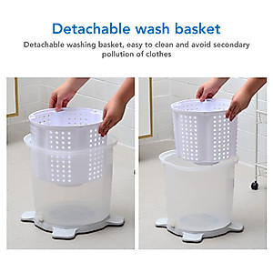 Portable Washing Machine 2 in 1 Hand Crank Mini Clothes Spin Dryer for Dorms, Apartments, Camping, RV - Washer and Dryer - Manual Non Electric