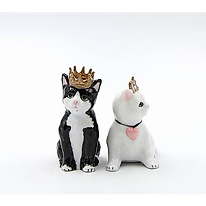 Cosmos Gifts 21031 Prince and Princess Cat Salt and Pepper Shaker
