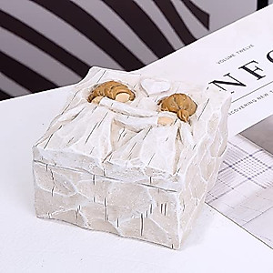 Hodao Friendship jewelry Keepsake Box Sculpted Hand-Painted Keepsake Box Anniversary, Housewarming Gifts Jewelry Box Key, Jewelry home decorative box decorative boxes for home décor Friendship gifts