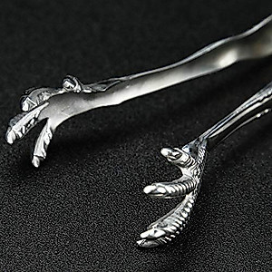 MASSJOY Bar Ice Hockey Special Eagle Claw Shape Ice Tongs Serving Tongs.