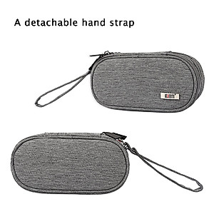 BUBM Double Compartment Storage Case Compatible with PS Vita and PSP, Protective Carrying bag, Portable Travel Organizer Case Compatible with PSV and Other Accessories,Gray