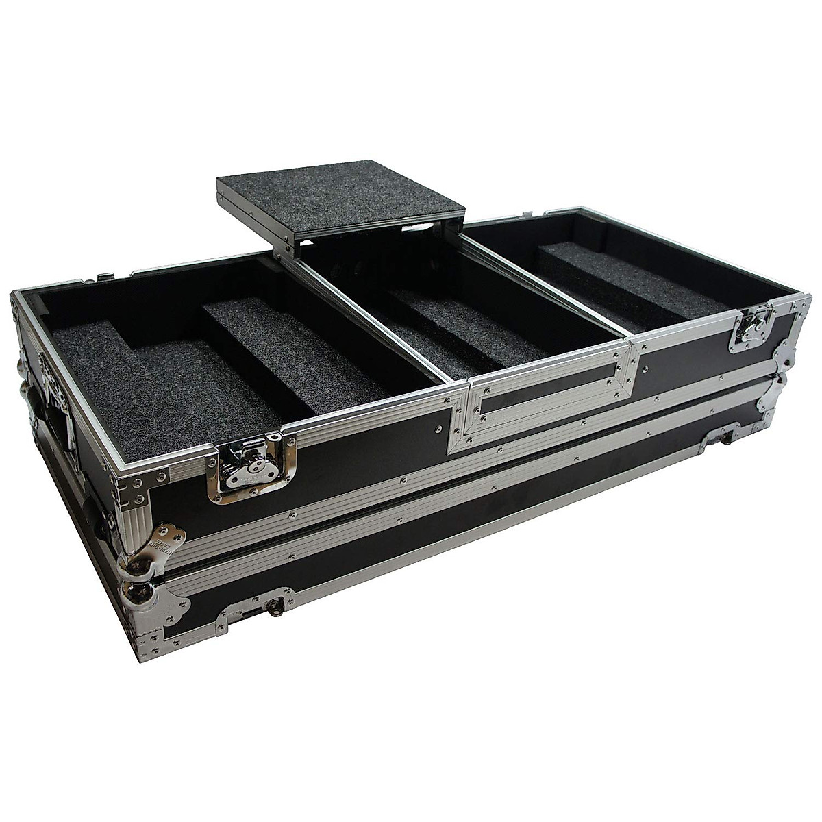 Harmony Audio HC2T1272WLT DJ Battle Coffin Compatible with (2) Rane 12 Turntables & Rane 72 Mixer - Case Only