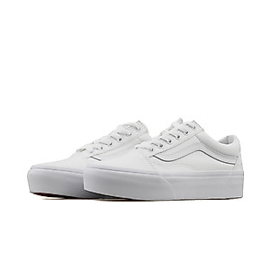 Vans Womens Old Skool Gym Athletic and Training Shoes White 8 Medium (B,M)