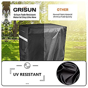 Grisun Griddle Cover for Camp Chef FTG600 Flat Top Griddle, 600D Fabric Waterproof Anti-Fade BBQ Cover for Blackstone 22" Griddle, Pit boss 22" Griddle with Stand, Come with Support Pole