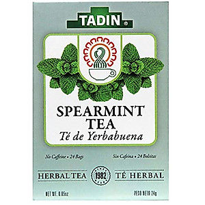 Tadin Spearmint Tea, Helps Relieve Stomach Pain and Indigestion, 24 Count (Pack of 3)