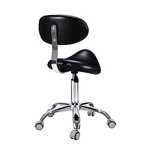 Aries Outlets Multi Function Dental Medical Ergonomic Saddle Seat Stool for Dentist Chair PU Leather