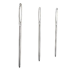Hekisn Large-Eye Blunt Needles, 6 Piece Pro Quality Stainless Steel Yarn Knitting Needles, Sewing Needles, Crafting Knitting Weaving Stringing Needles (6 Pieces)