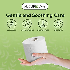 NatureZway - Elevate Your Bathroom Experience with Eco-Friendly Bamboo Toilet Paper (24 PACK) - 2-Ply, Tree-Free, 100% Bamboo Pulp, Strong, Clog-Free, and Septic Safe - Ultra Soft White