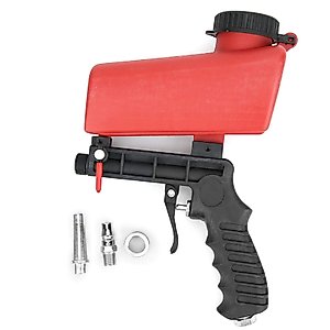 Pneumatic Sandblasting Gun, Small Handheld Sand Blaster Machine Blasting Tool 90PSI 21lbs Capacity