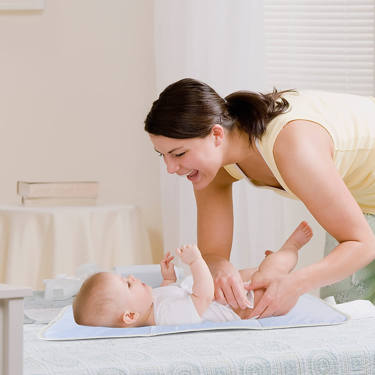 Homlynn Baby Portable Changing Pad, Diaper Bag Changing Pad Station, Machine-Washable Waterproof & Foldable for Anywhere Use(Grey)