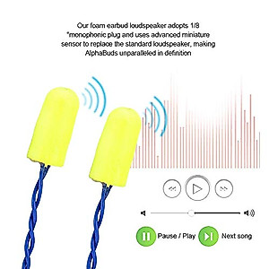 Tosuny Sportsman Foam Earbuds Auto Racing Mini Noise Reduction Foam Earbuds - Ear Mold Mono Racing Speakers - 1/8" Plug
