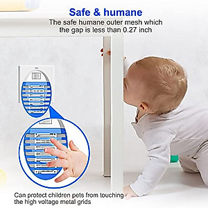 2 Pack Plug in Bug Zapper Indoor, Mosquito Trap, Electronic Mosquito Zapper, Gnat Traps with LED Light, Use for Flying Insect Mosquito