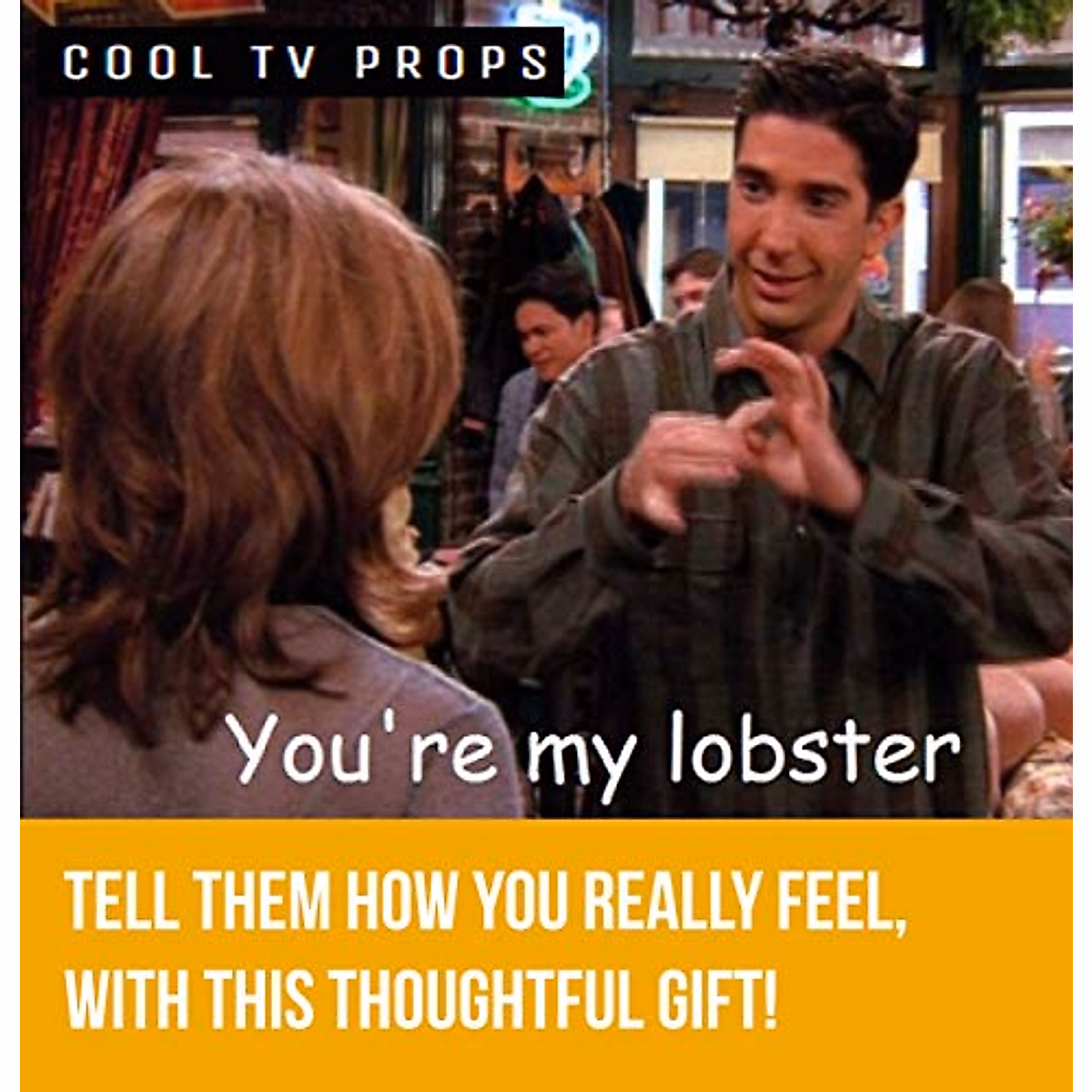 You’re My Lobster Plush Decoration – Cool TV Props Friends Lobster Plush Decoration – Ross Geller Rachel Green Lobster Decoration in Cute White T-Shirt – 8” (20cm) Head to Tail, 6” (15cm) Claw to Claw