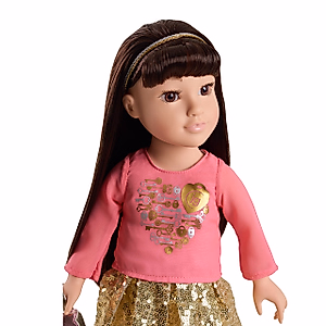 Journey Girls 18-Inch Callie Hand Painted Doll with Brown Hair and Brown Eyes, Kids Toys for Ages 6 Up by Just Play