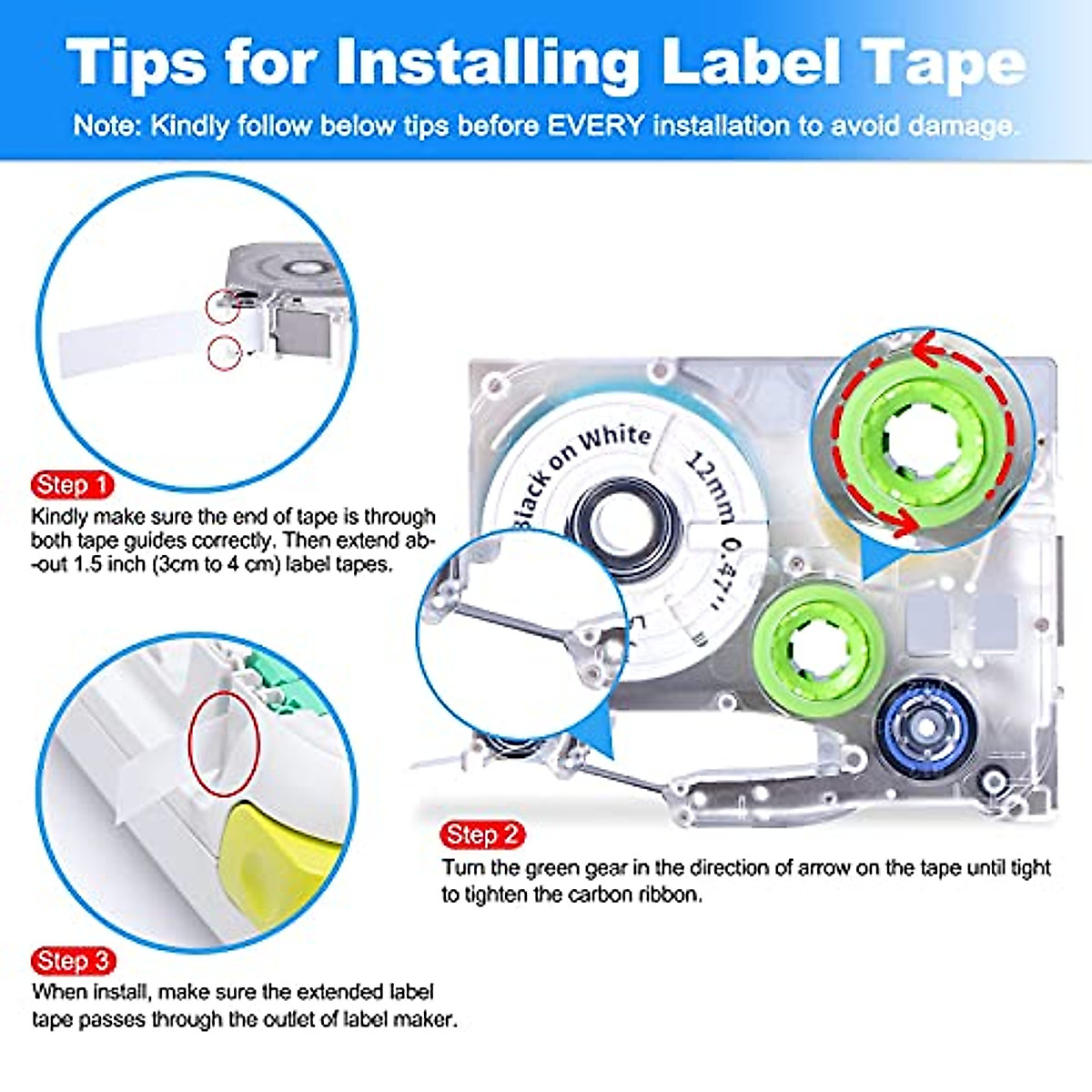 Labelife Replacement for Brother P Touch Label Tape TZe-231 JM-231 TZe TZ Tape 12mm 0.47 Laminated White TZe231 Label Maker Tape for D210S P3100D Label Maker and Brother Ptouch PT-D210 PT-H110, 5-Pack