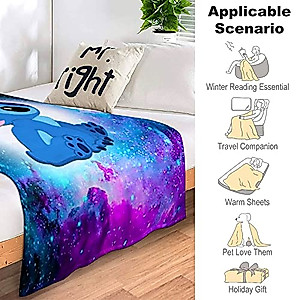 Anime Blanket Super Soft Flannel Warm Throw Blanket Cartoon Home Decor for Bedding Couch Sofa Gifts 50"X40"