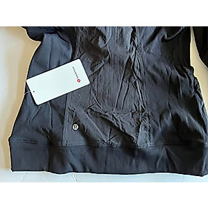 Lululemon Athletica Women's Hoodie Reversible Dance Studio Jacket Full Zip Size 8 Slim Fit Hoody (Black - BLK)