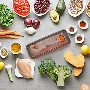 JUXYES Bacon Storage Container for Refrigerator, Stainless Steel Bacon Storage Box for Fridge with Transparent Lid, Airtight Bacon Storage Keeper, Deli Meat Saver Cuts Food Storage Organizer