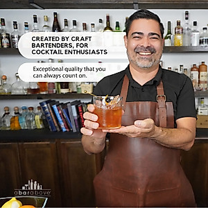 A Bar Above Bitters Bottle – Classic-Design Small Glass Bottles to Add Bitters for Cocktails w/Stainless Steel Pour Spout & Synthetic Cork– Ideal Bartender Gifts – Home Bar Accessories (1,7 oz)