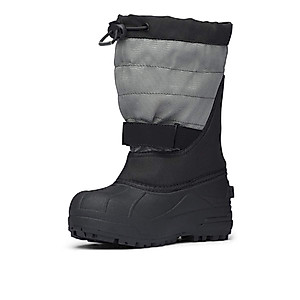 Columbia girls Powderbug Plus Ii Snow Boot, Black/Hyper Blue, 3 Big Kid US