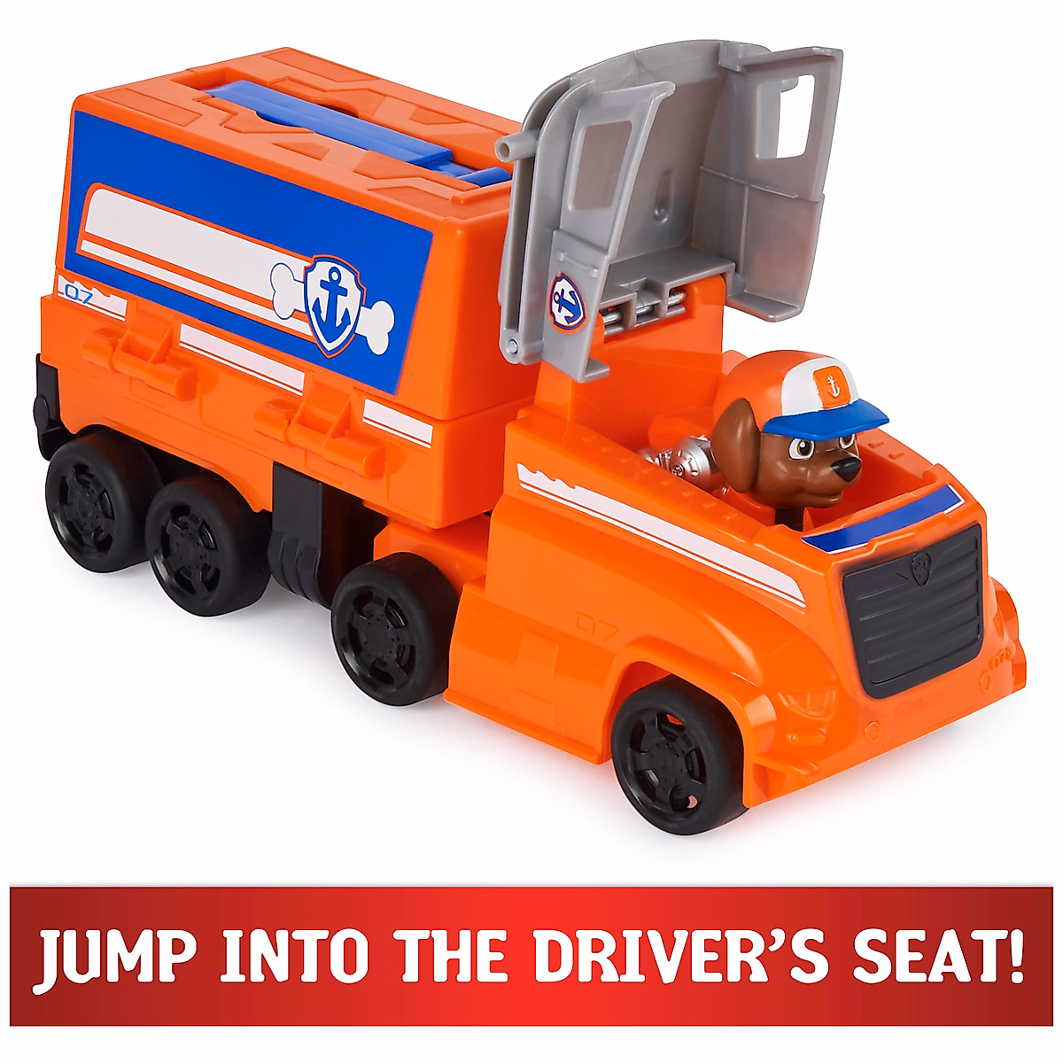 Paw Patrol, Big Truck Pup’s Zuma Transforming Toy Trucks with Collectible Action Figure, Kids Toys for Ages 3 and up
