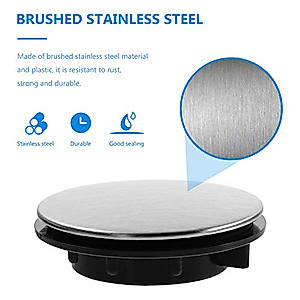 NUOBESTY Sink Tap Hole Cover, Kitchen Faucet Hole Cover, Stainless Steel Plate Stopper Cover Blanking Metal Plug Soap Dispenser Cover for Kitchen Bathroom 2pcs