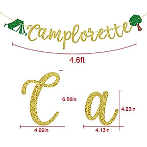 Camplorette Banner, Camp Bachelorette Banner, Bridal Shower Banner, Bachlorette Decorations, Pre-strung, Gold Glitter